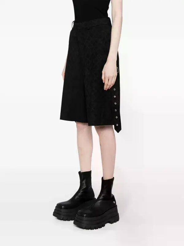 CHARLES JEFFREY Geometric Print Appliqué Shorts