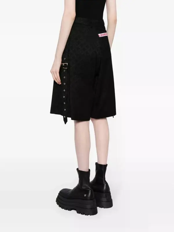 CHARLES JEFFREY Geometric Print Appliqué Shorts