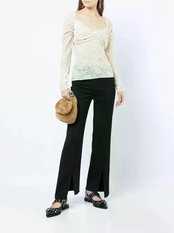 YUHAN WANG Semi-sheer Lace Top