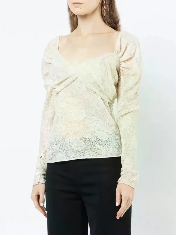 YUHAN WANG Semi-sheer Lace Top
