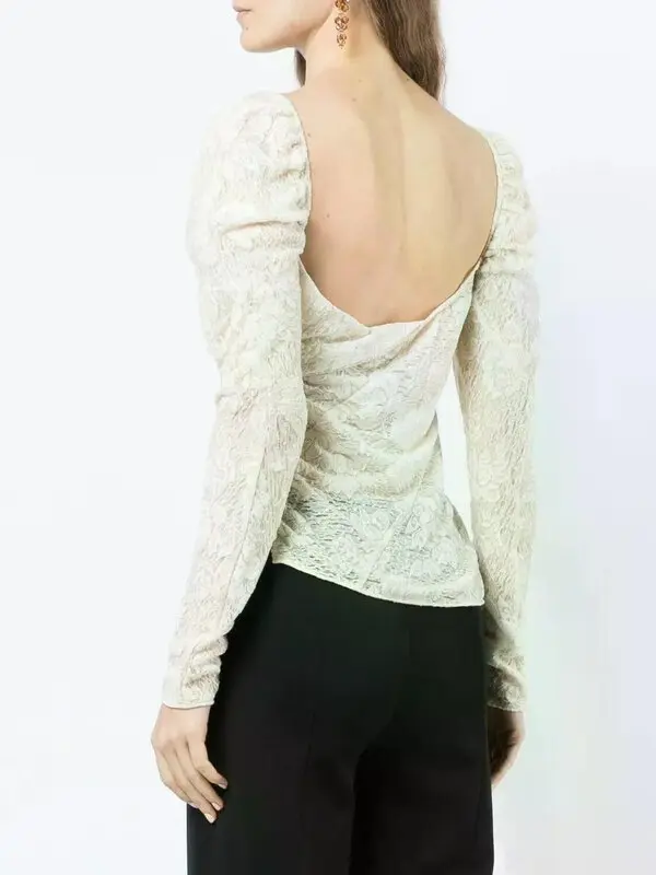 YUHAN WANG Semi-sheer Lace Top