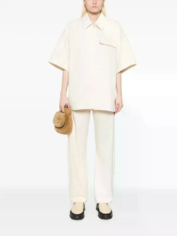 JIL SANDER Cotton Jacket With Buttoned Chest Pocket