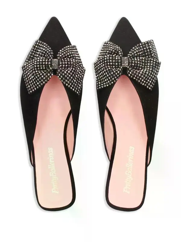 Pretty Ballerinas 10mm Yvette Mules With Crystal Embellishment