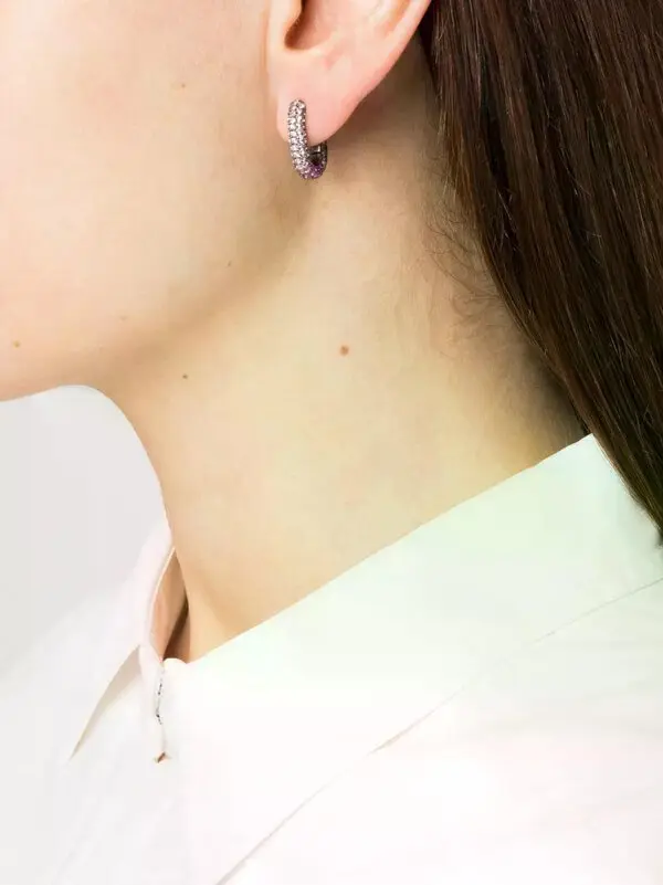 SELIM MOUZANNAR Link Pink Sapphire Single Earring - Silver