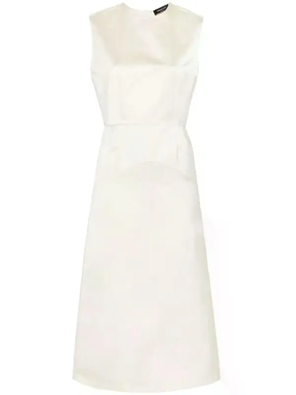 Fabiana Filippi Satin Midi Dress - Neutrals