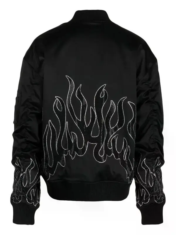 HACULLA. Flame-print Zipped Bomber Jacket