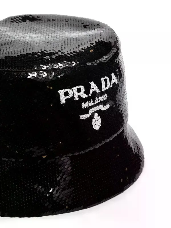 Prada Logo-embellished Sequined Bucket Hat