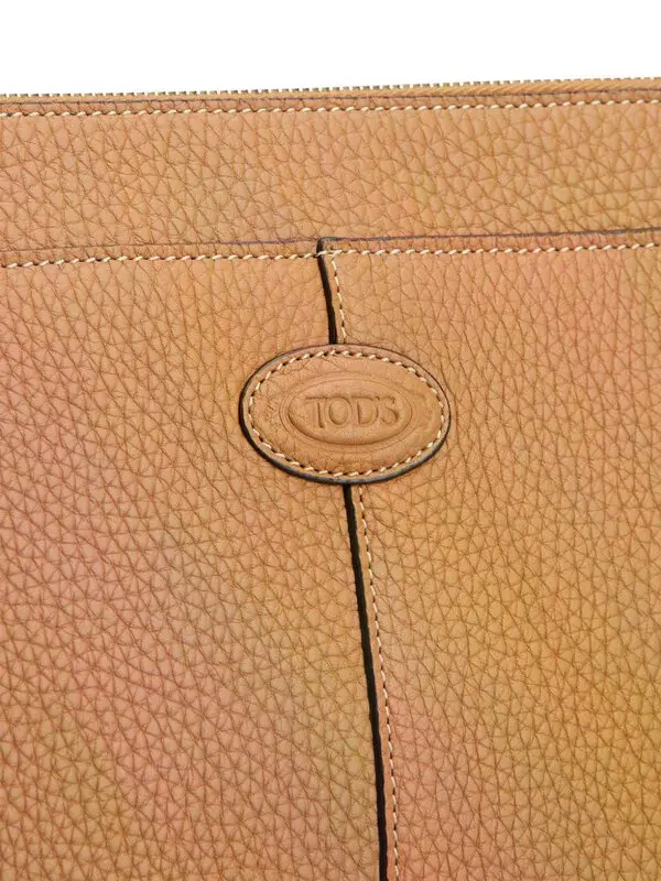 TOD'S Leather Clutch Bag - Brown