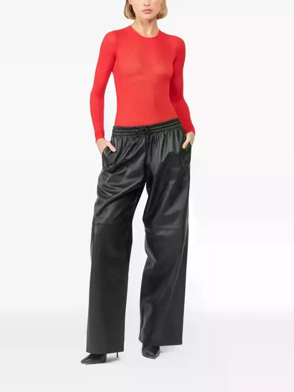 Wardrobe.NYC Sheer Long-sleeve Bodysuit