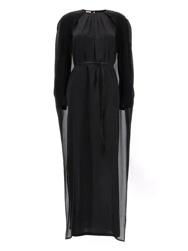DI.LA3 PARI' Di.la3 Pari Maxi Cape Dress With Belt