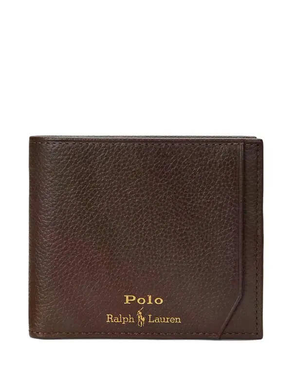 Polo Ralph Lauren Grain-textured Bi-fold Wallet - Brown
