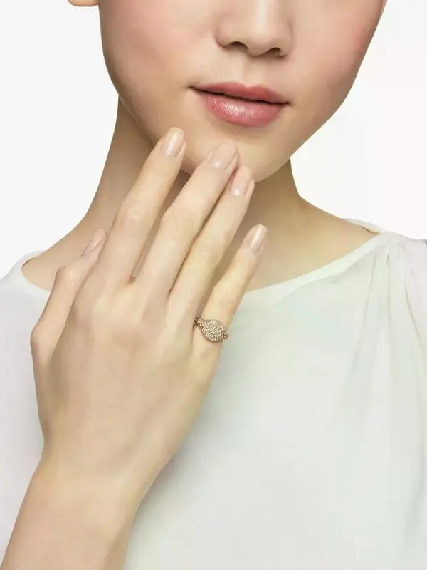 David Yurman 18kt Rose Gold Chevron Diamond Ring - Pink