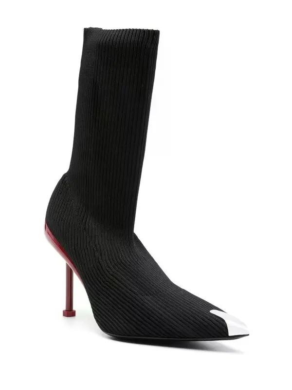 Alexander McQueen Slash Knit 90mm Ankle Boots