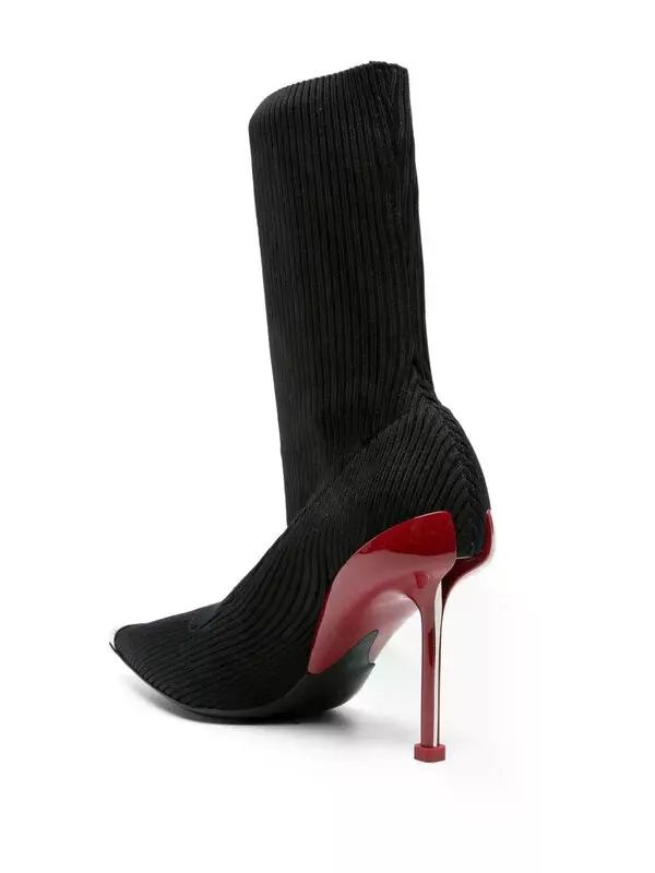 Alexander McQueen Slash Knit 90mm Ankle Boots