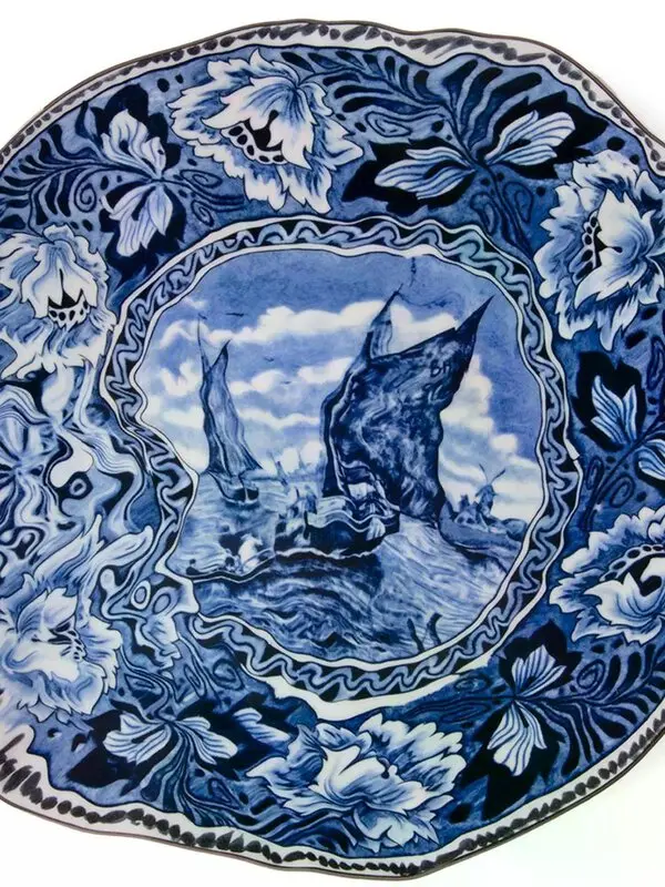 SELETTI Classics On Acid Mastricht Ship Dinner Plate