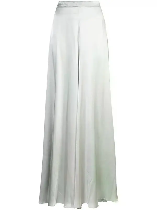 Voz Palazzo Trousers In Silk - Grey