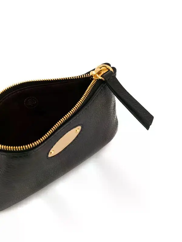 Mulberry Logo Plaque Coin Pouch - Black