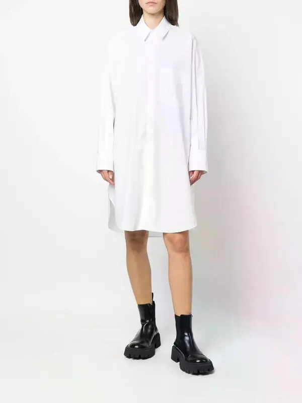 Palm Angels Rhinestone Logo Shirt Dress
