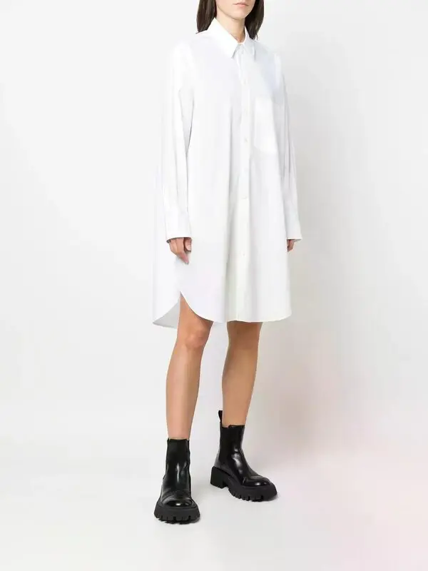 Palm Angels Rhinestone Logo Shirt Dress