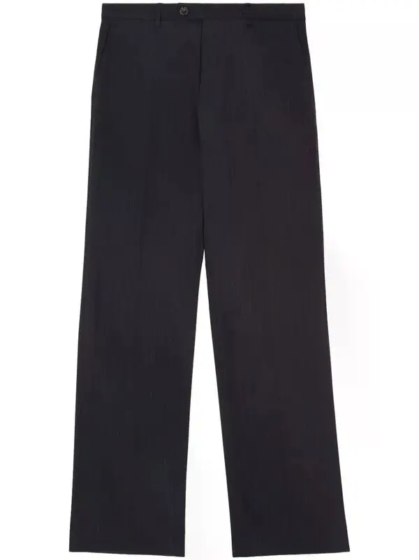 MAISON MARGIELA Stitch-detail Straight-leg Trousers - Black