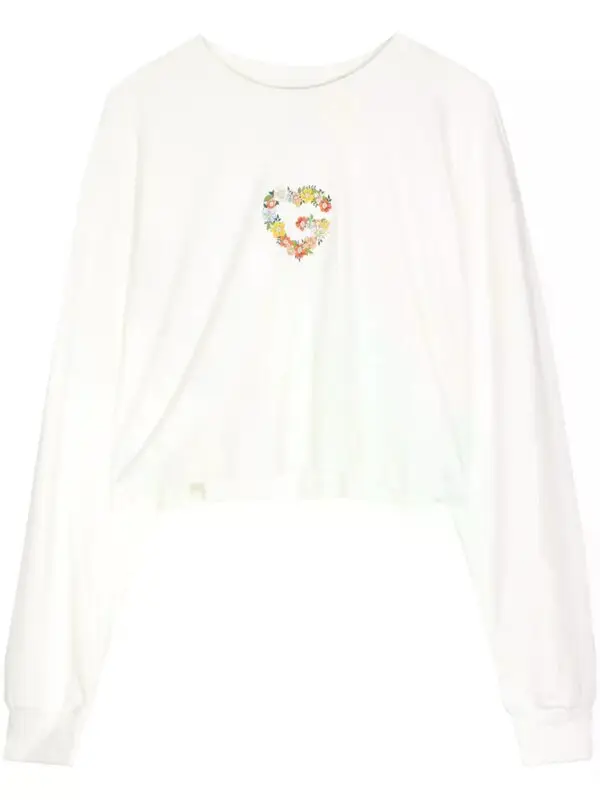 GROUND ZERO Logo-print Cotton T-shirt - Neutrals