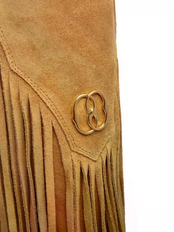 Bally 40mm Fringed Suede Boots
