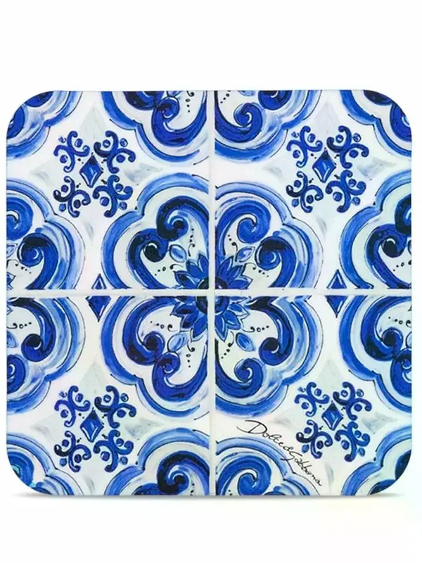 Dolce & Gabbana Blu Mediterraneo Printed Coasters - Blue