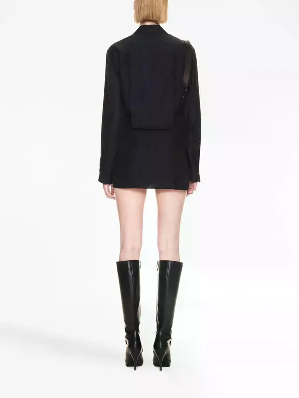 Off-White Off Jacquard Twisted Shirtdress