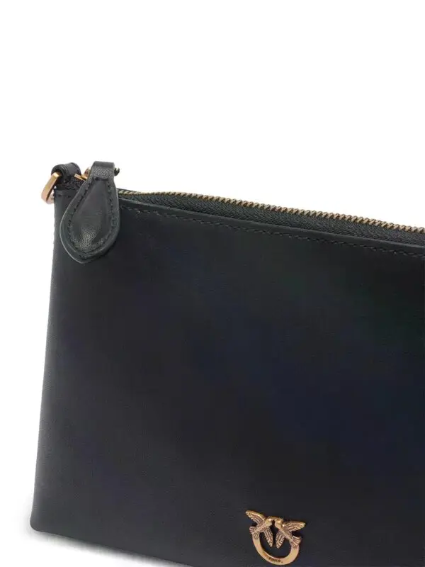 Pinko Love Birds Flat Shoulder Bag - Black