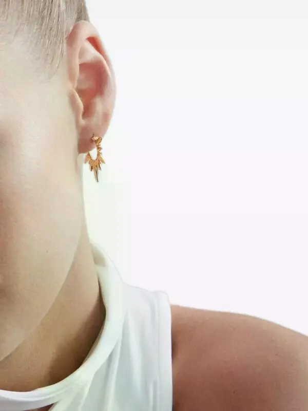 DINNY HALL 18k Vermeil Sunbeam Hoop Earrings - Gold