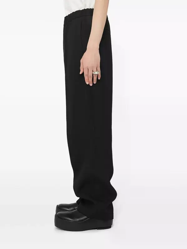 JIL SANDER Straight-leg Wool Crepe Trousers