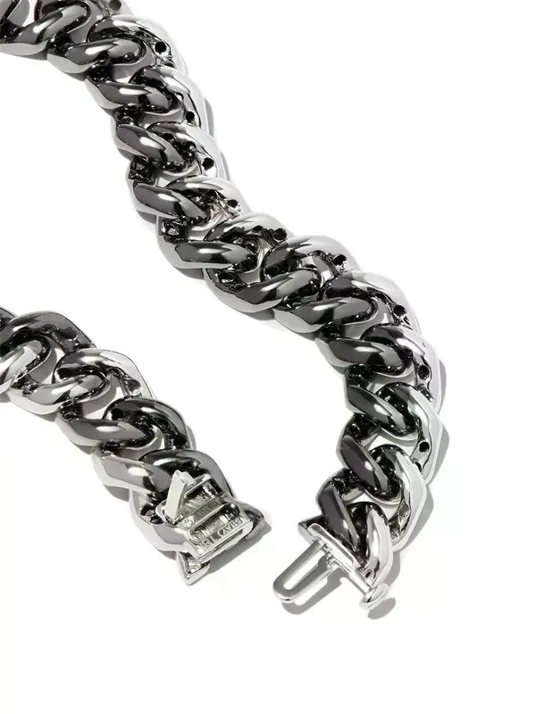 Shay 18kt White And Black Gold Curb-link Bracelet