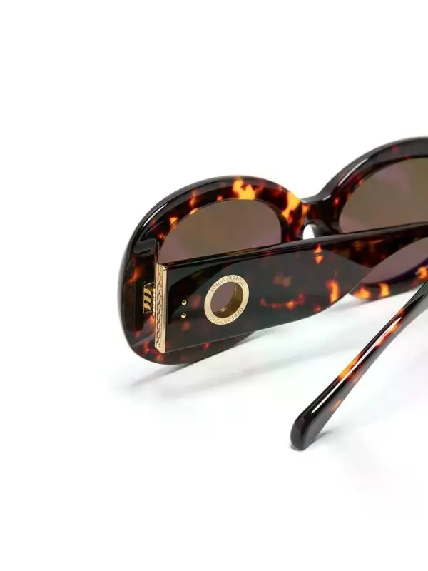 Linda Farrow Oval Frame Sunglasses