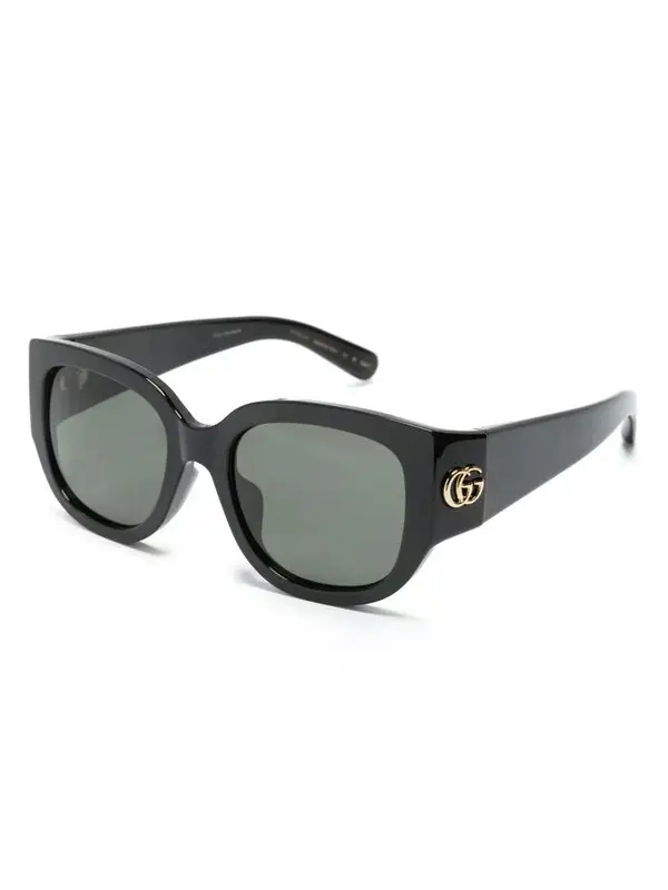 Gucci Acetate Square Frame Sunglasses - Black