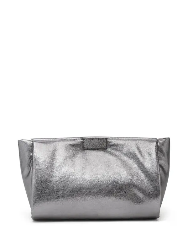 Brunello Cucinelli Lamé Calfskin Clutch Bag