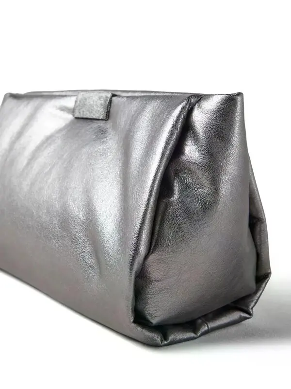 Brunello Cucinelli Lamé Calfskin Clutch Bag