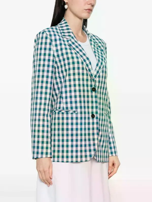 FORTE_FORTE Gingham Check Blazer