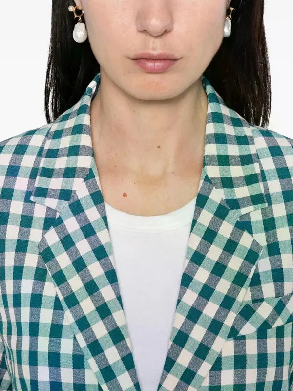 FORTE_FORTE Gingham Check Blazer