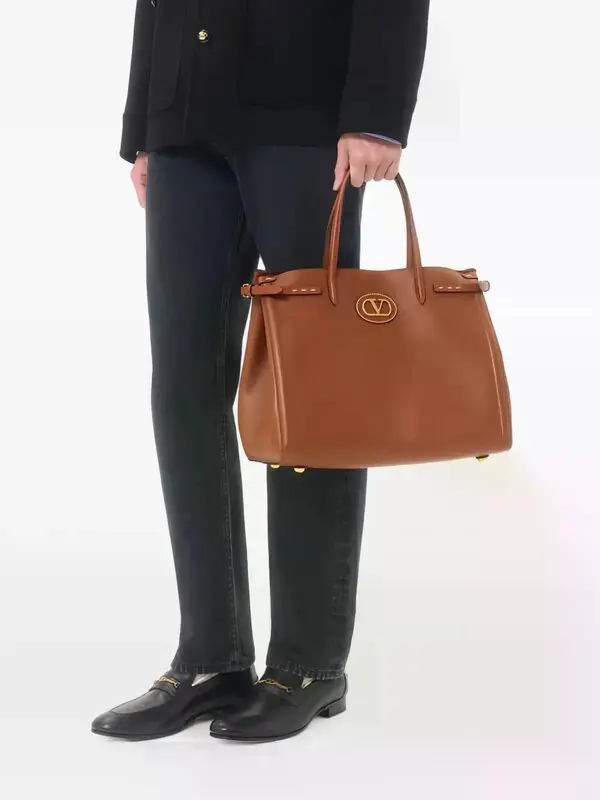 Valentino Garavani Antibes Vlogo Tote - Brown