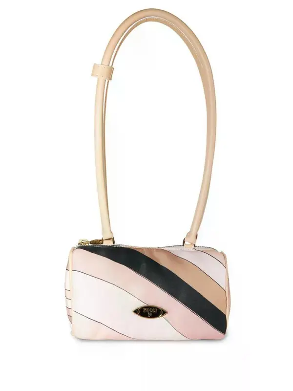 Emilio Pucci Mini Yummy Shoulder Bag In Printed Nylon With Leather Trim