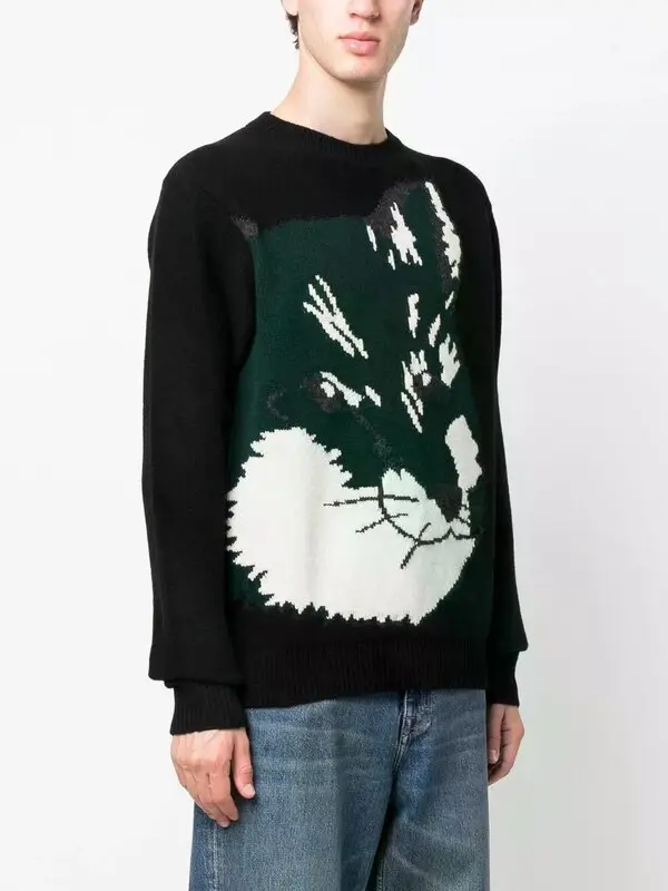 Maison Kitsuné Fox Head Jacquard Jumper