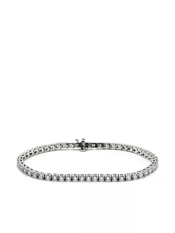 JEWELS AFICIONADO 18kt White Gold Diamond Tennis Bracelet - Silver