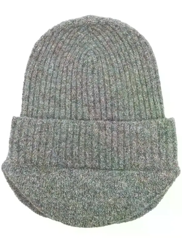 RANRA Ribbed Knit Beanie - Grey