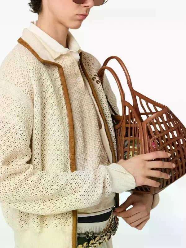 Miu Miu Crochet Workmanship Zip-up Cardigan