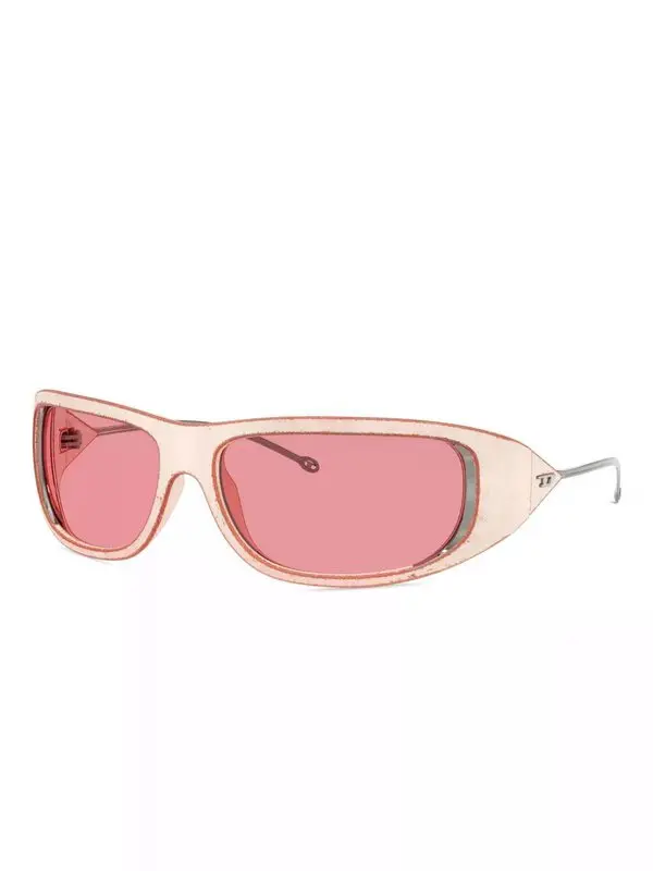 DIESEL® Rectangle Frame Sunglasses
