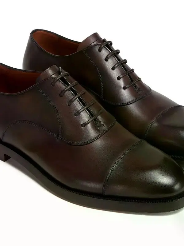 Zegna Torino Leather Oxford Shoes
