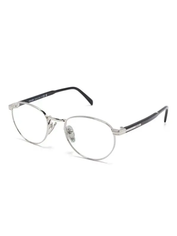 Prada Round Frame Glasses - Silver