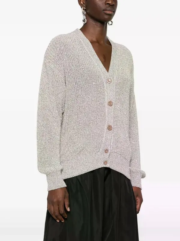 Herno Sequin-embellished V-neck Cardigan