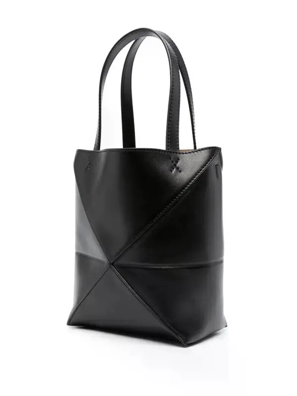 Loewe Mini Puzzle Fold Tote Bag - Black