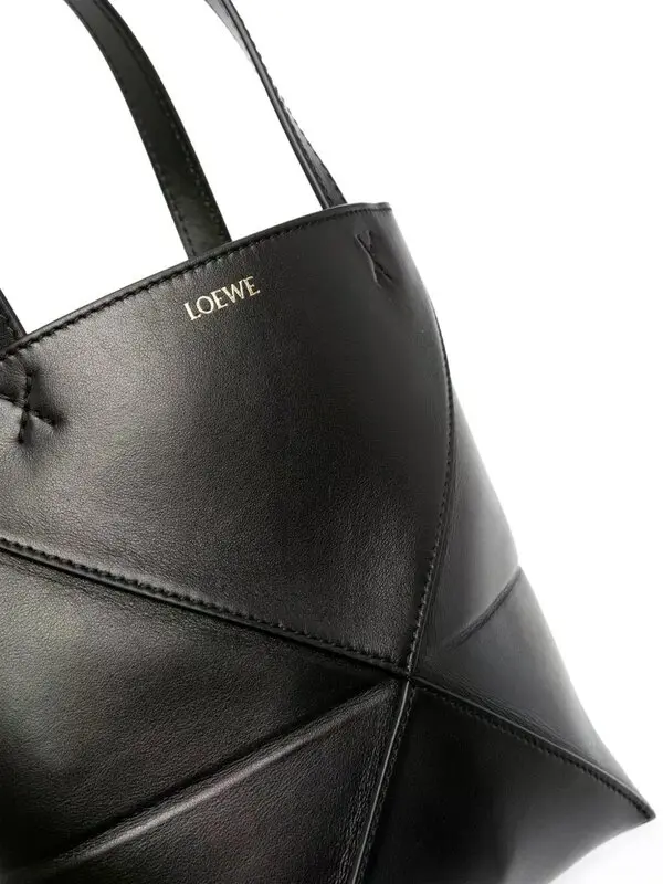 Loewe Mini Puzzle Fold Tote Bag - Black